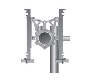 MC-15D-HS Double Fixed Hub & Spigot Water Closet Carrier