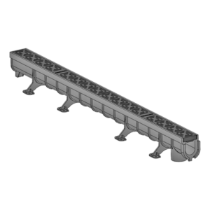 T250 2" Internal Width, 3" Deep Channel and Grates (HDPE) - Mifab