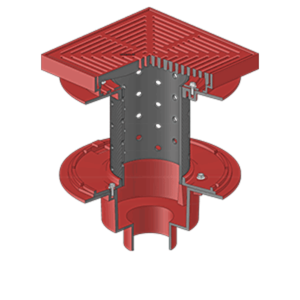R1200-RB Large Sump Promenade Deck Drain with Adjustable Extension and ...