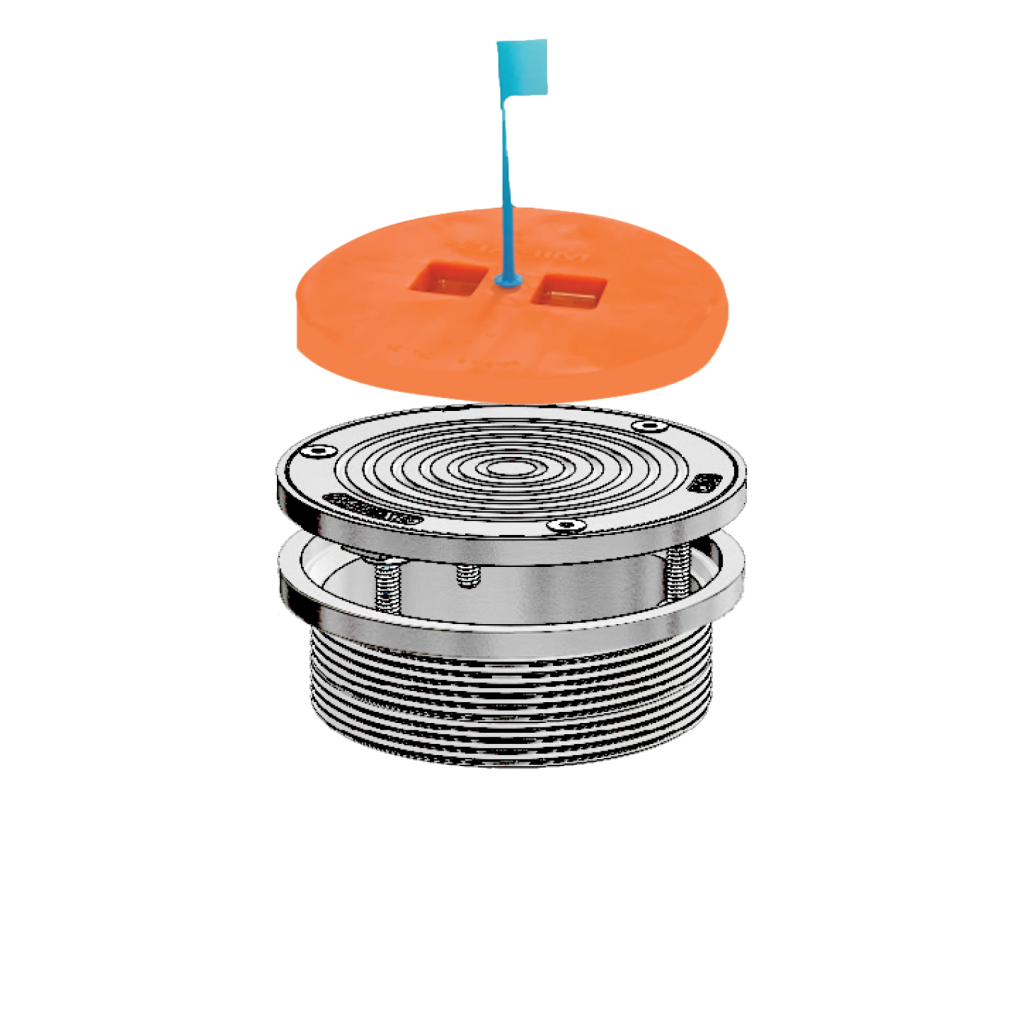 TOS Top Set® Double Adjustable Finished Floor Cleanout Top Assembly - Mifab