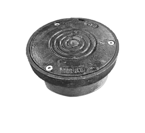 Floor Cleanout with Heavy Duty Round Adjustable Cover and Plug